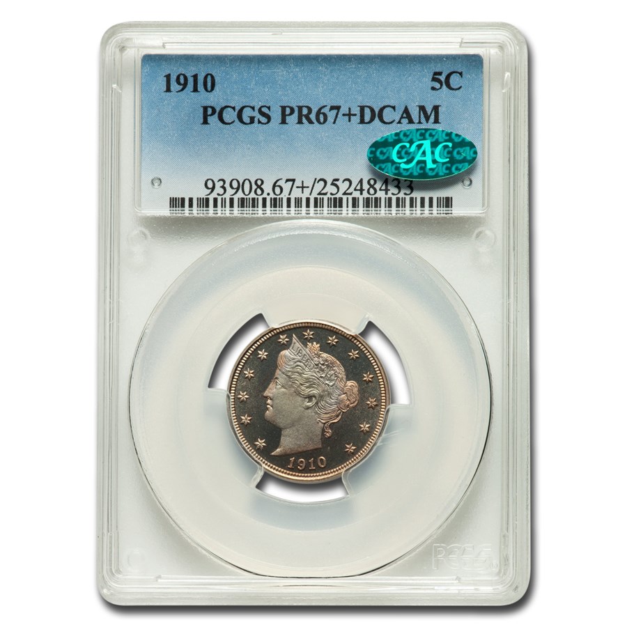 Buy 1910 Liberty Head V Nickel PR-67+ DCAM PCGS CAC | APMEX