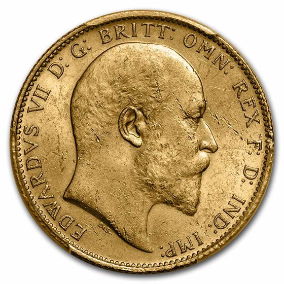 Buy 1910-S Australia Gold Sovereign Edward VII MS-62 PCGS | APMEX