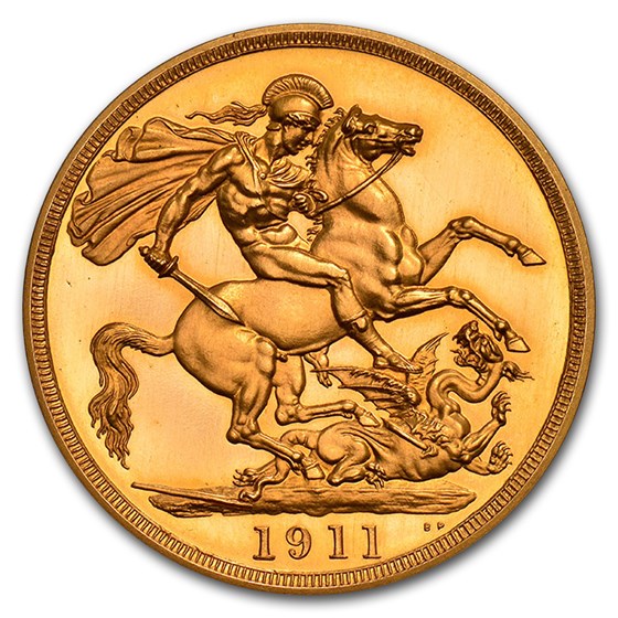 Buy 1911 Great Britain Gold 2 Pounds George V PF-65 NGC (Cameo) | APMEX