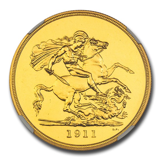 Buy 1911 Great Britain Gold 5 Pounds George V PF-63 NGC | APMEX