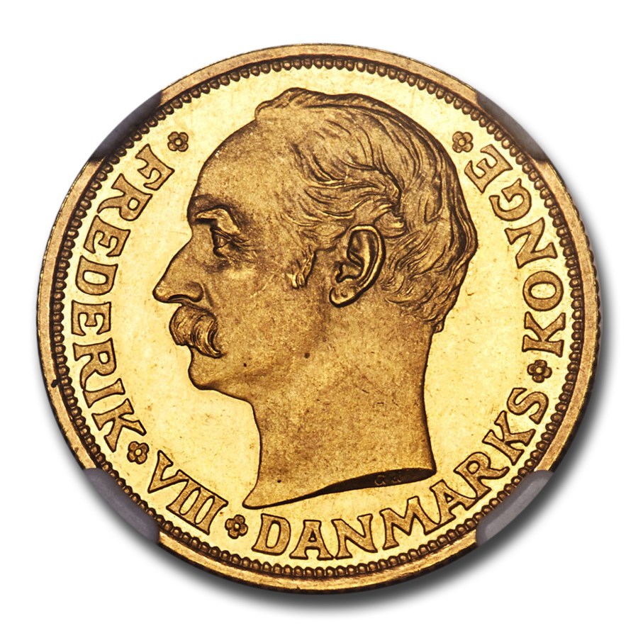 Buy 1911-(h) Denmark Gold 20 Kroner Frederik VIII PF-65 NGC | APMEX