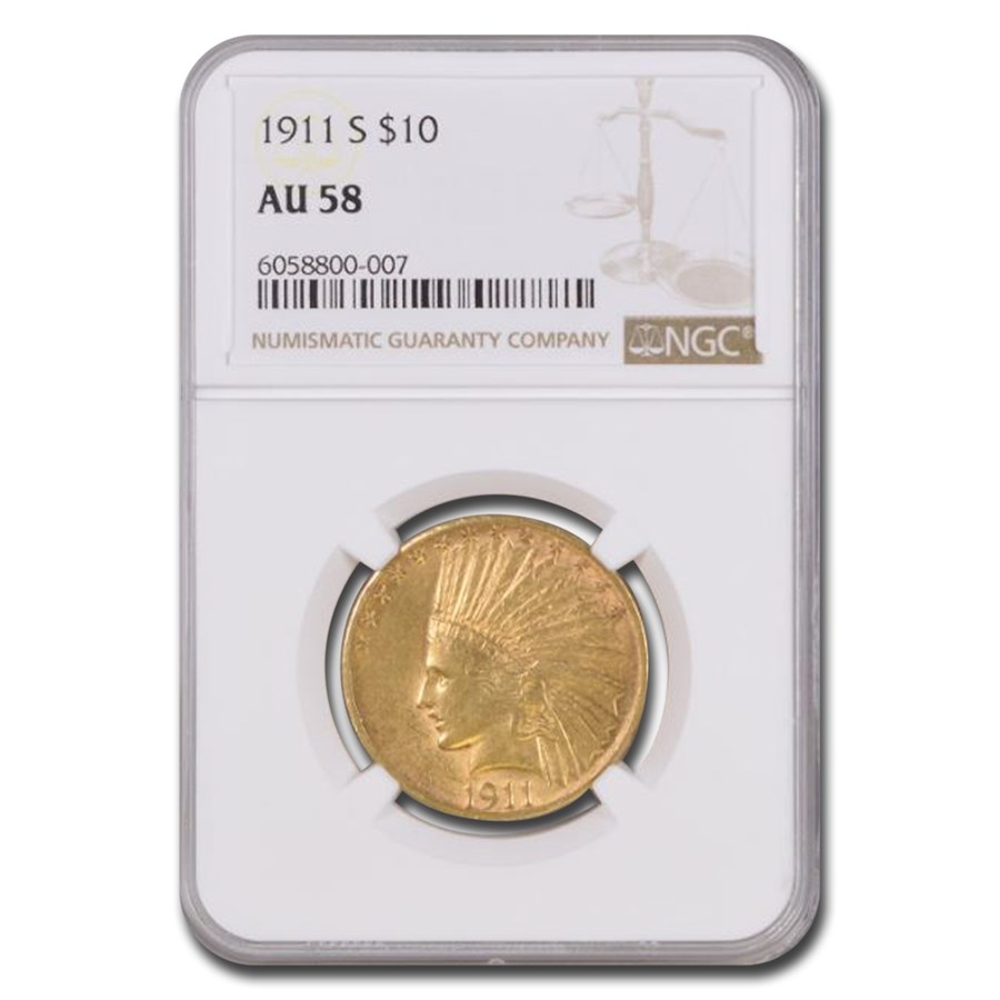 Buy 1911-S $10 Indian Gold Eagle AU-58 NGC | APMEX
