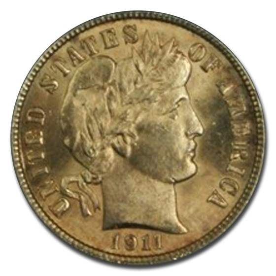 Buy 1911-S Barber Dime MS-65 PCGS | APMEX