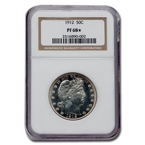 Buy 1912 Barber Half Dollar PF-68* NGC | APMEX