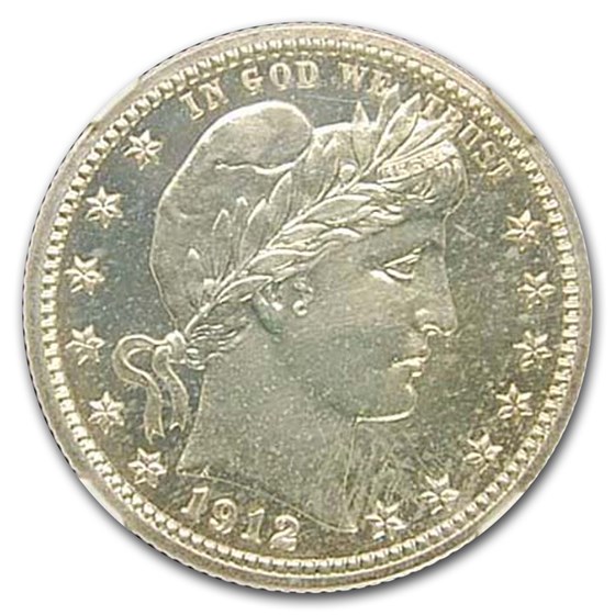 Buy 1912 Barber Quarter PF-65 NGC | APMEX