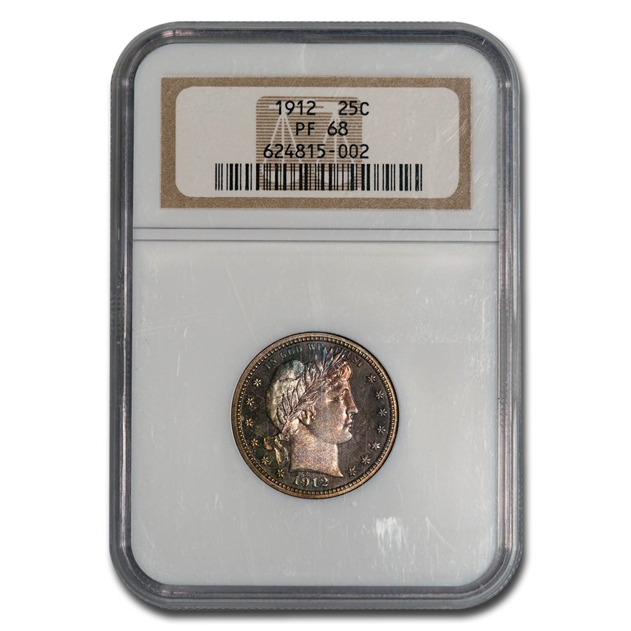 Buy 1912 Barber Quarter PF-68 NGC | APMEX