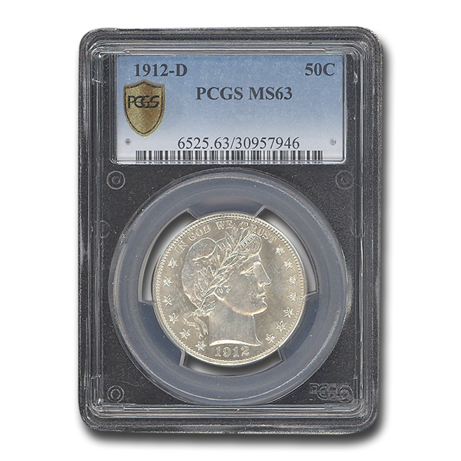 Buy 1912-D Barber Half Dollar MS-63 PCGS | APMEX