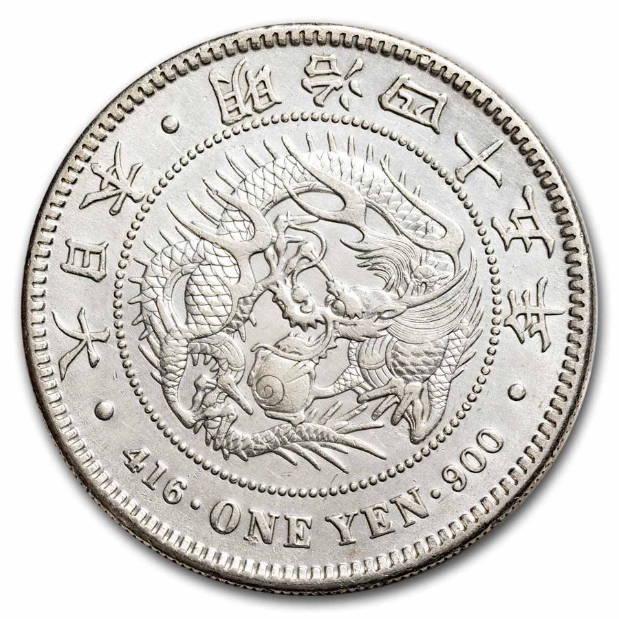 (1912) M45 Japan Silver Yen Mutsuhito AU