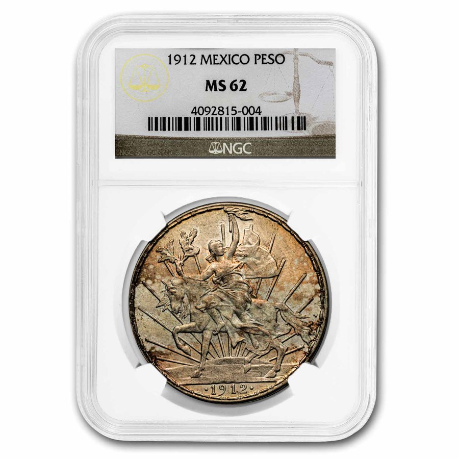 Buy 1912 Mexico Silver Peso Caballito MS-62 NGC | APMEX