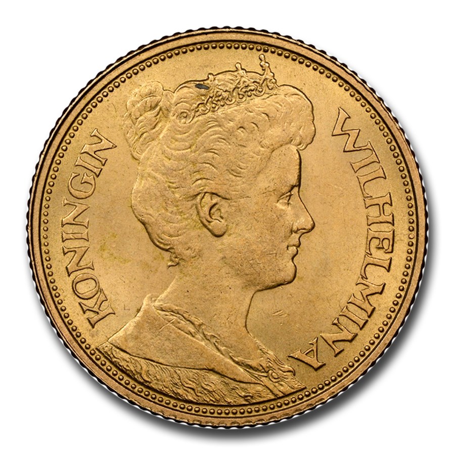 Buy 1912 Netherlands Gold 5 Gulden Wilhelmina I MS-64 NGC | APMEX