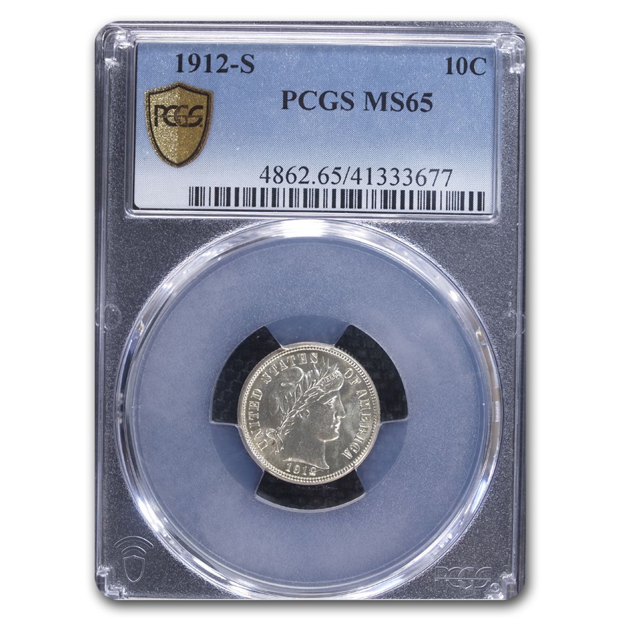 Buy 1912-S Barber Dime MS-65 PCGS | APMEX