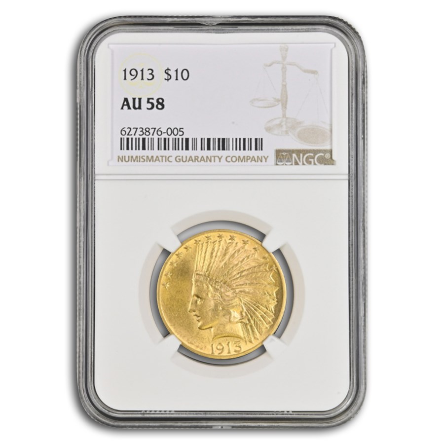 Buy 1913 $10 Indian Gold Eagle AU-58 NGC | APMEX