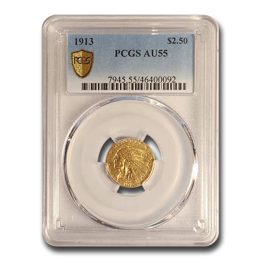 Buy 1913 $2.50 Indian Gold Quarter Eagle AU-55 PCGS | APMEX
