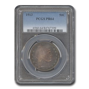 Buy 1913 Barber Half Dollar PR-64 PCGS | APMEX