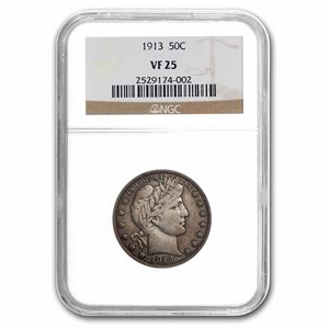 Buy 1913 Barber Half Dollar VF-25 NGC | APMEX