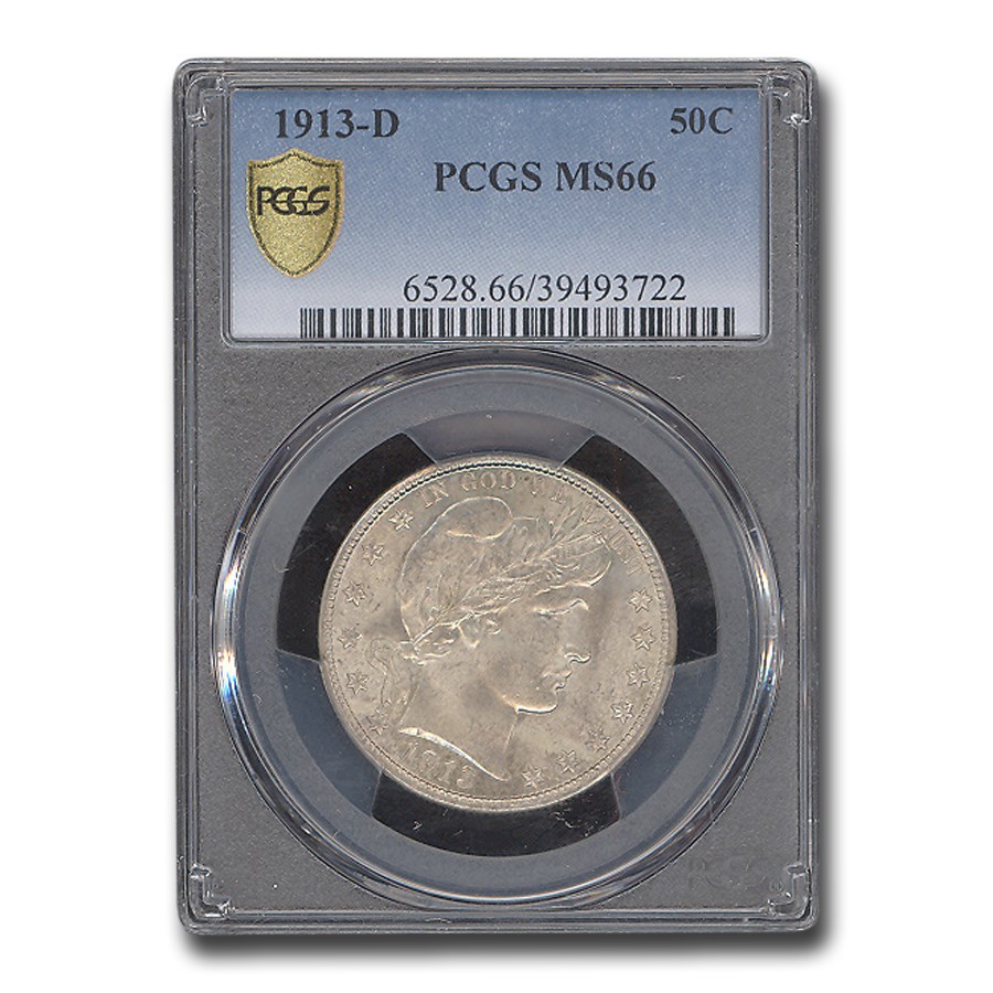 Buy 1913-D Barber Half Dollar MS-66 PCGS | APMEX