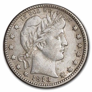 Buy 1913-D Barber Quarter AU | APMEX