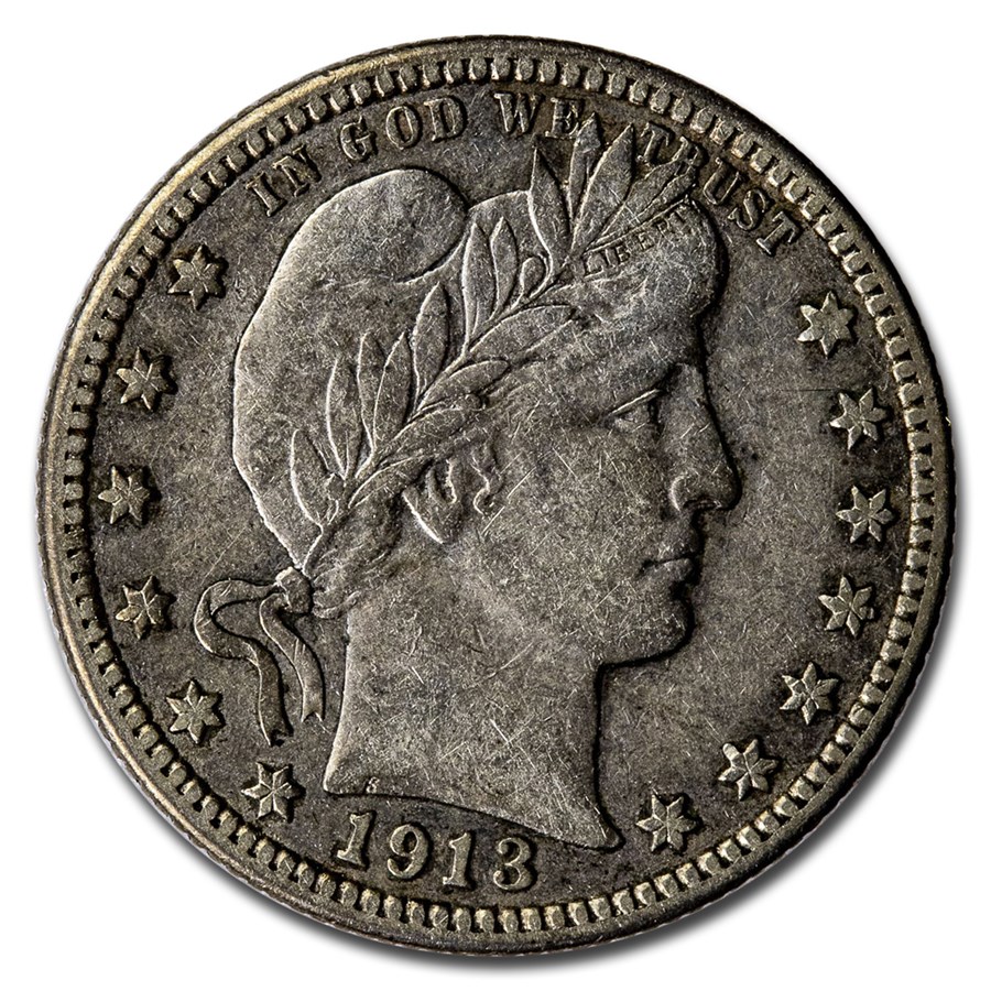 Buy 1913-D Barber Quarter XF | APMEX