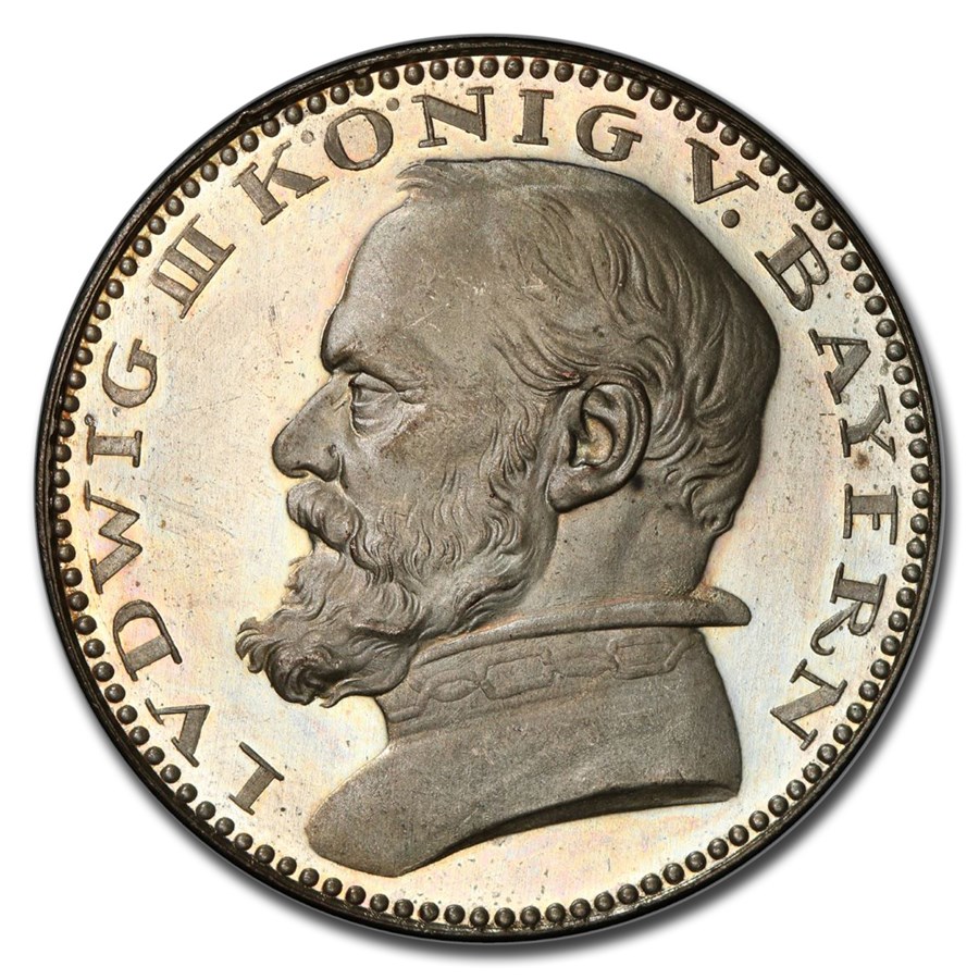 Buy 1913 Germany Silvered-Bronze 5 Marks Ludwig III SP-64 PCGS | APMEX
