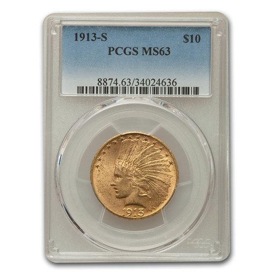 Buy 1913-S $10 Indian Gold Eagle MS-63 PCGS | APMEX