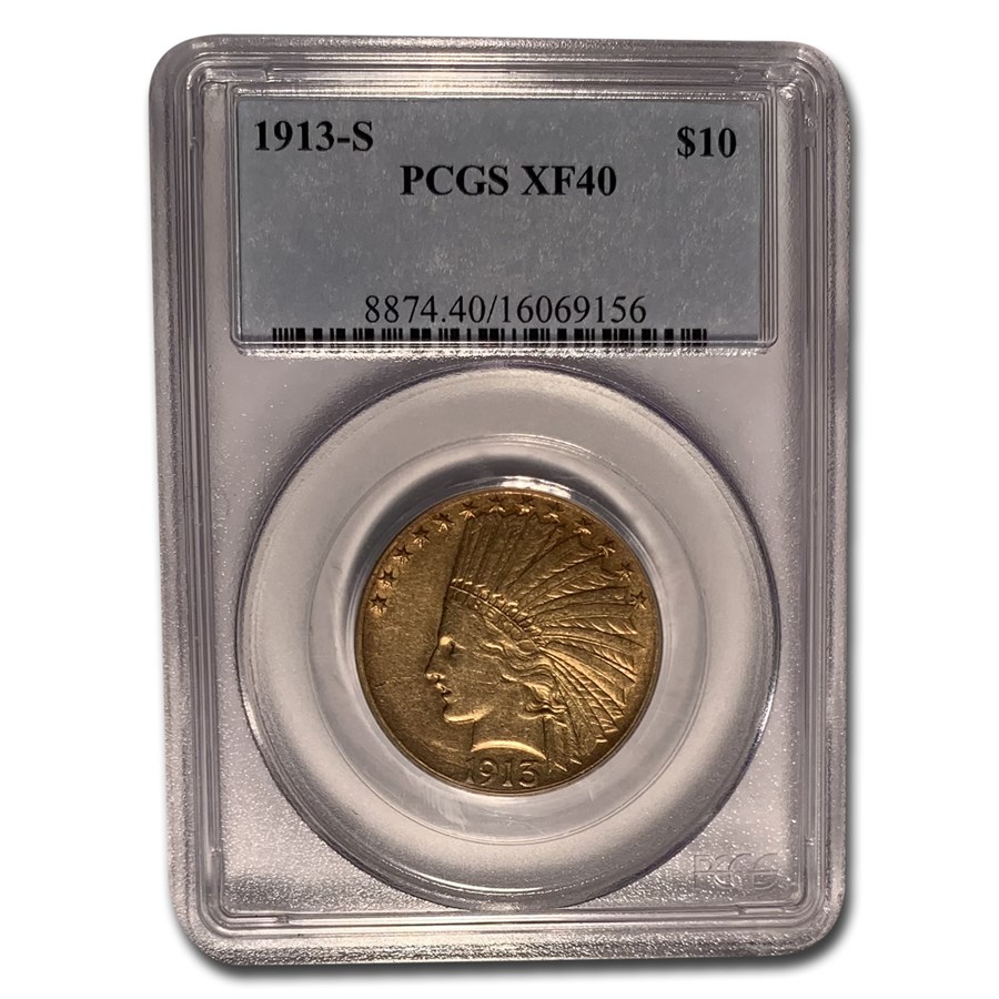 Buy 1913-S $10 Indian Gold Eagle XF-40 PCGS | APMEX