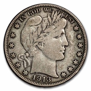 Buy 1913-S Barber Half Dollar VF | APMEX