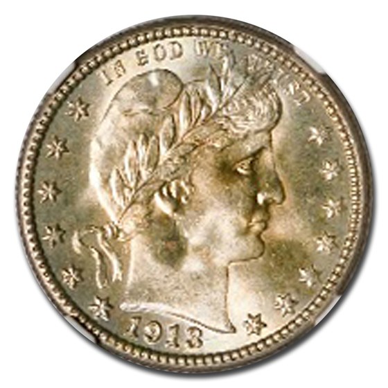 Buy 1913-S Barber Quarter MS-66 NGC | APMEX