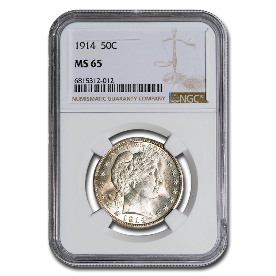 1914 Barber Half Dollar MS-65 NGC