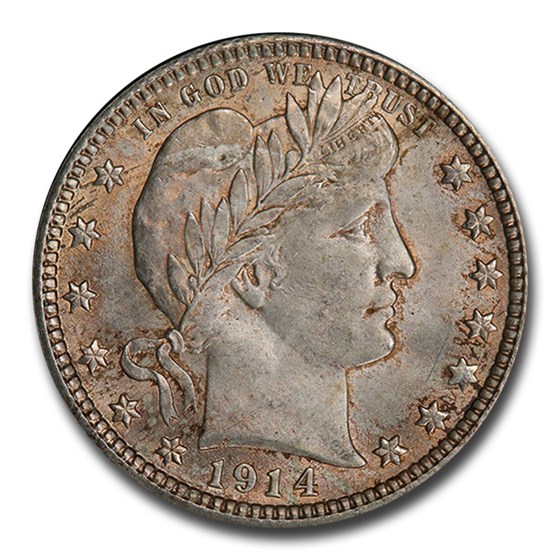 Buy 1914 Barber Quarter MS-65 PCGS CAC | APMEX