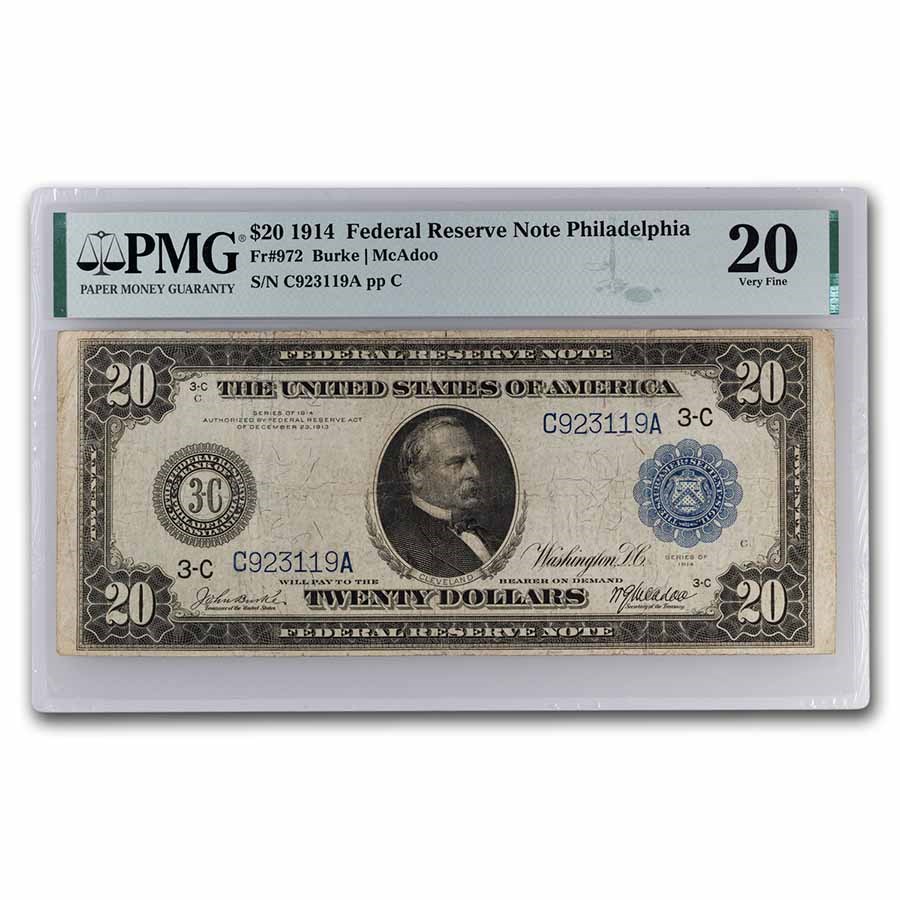 Buy 1914 (C-Philadelphia) $20 FRN VF-20 PMG (Fr#972) | APMEX