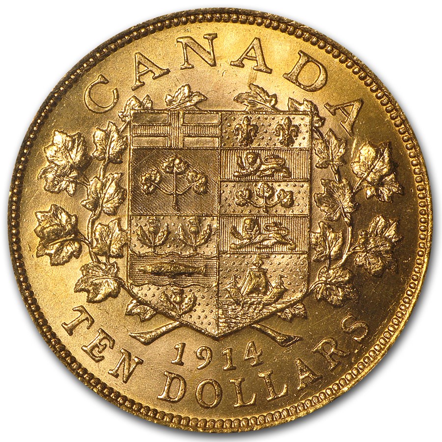 Buy 1914 Canada Gold $10 Canadian Gold Reserve BU | APMEX