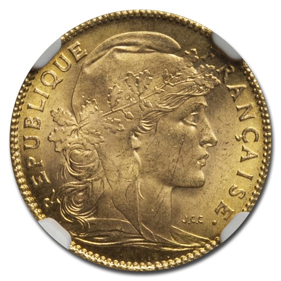 Buy 1914 France Gold 10 Francs Rooster MS-64 NGC | APMEX