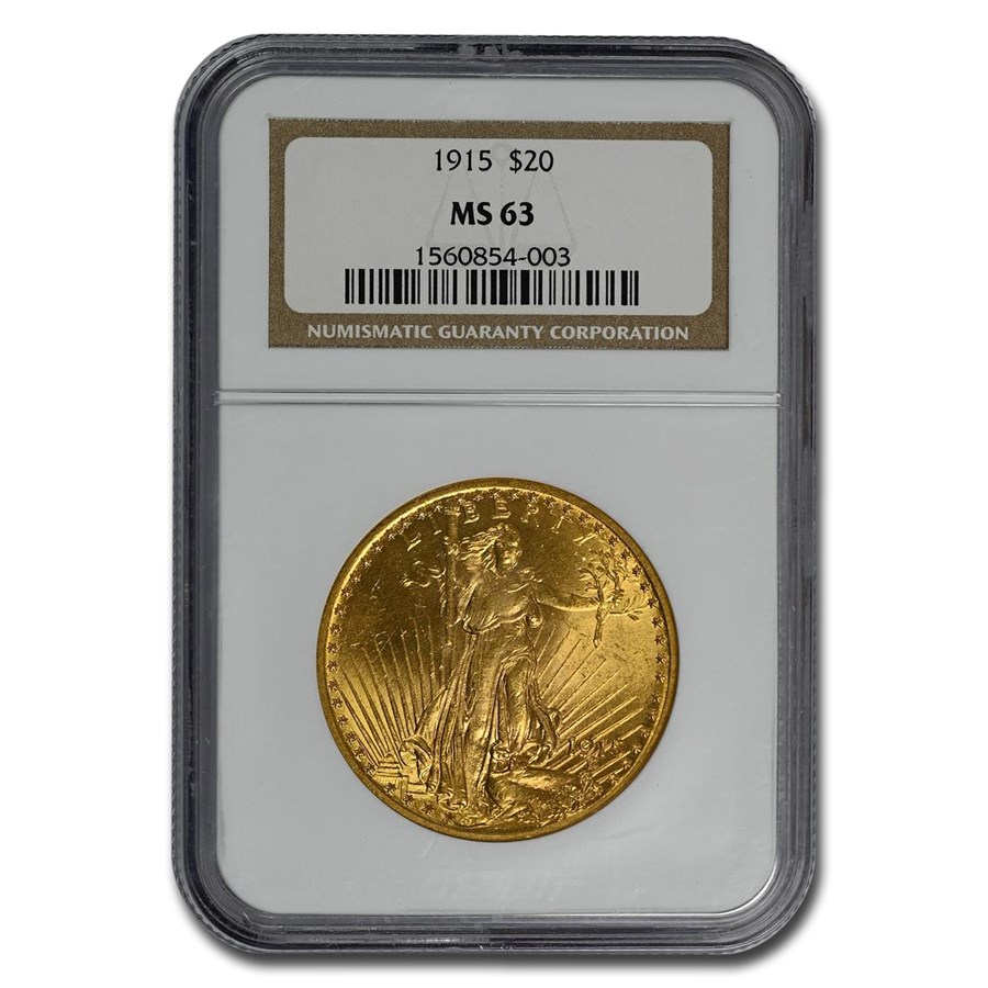 Buy 1915 $20 St Gaudens Gold Double Eagle MS-63 NGC | APMEX