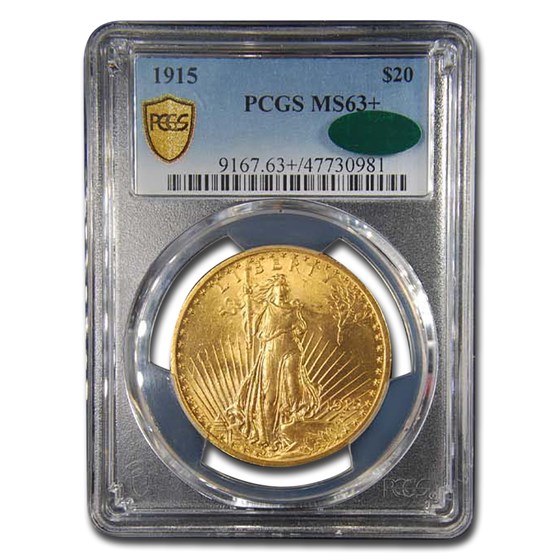 Buy 1915 $20 St Gaudens Gold Double Eagle MS-63+ PCGS CAC | APMEX
