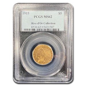 Buy 1915 $5 Indian Gold Half Eagle MS-62 PCGS | APMEX