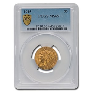 Buy 1915 $5 Indian Gold Half Eagle MS-65+ PCGS | APMEX