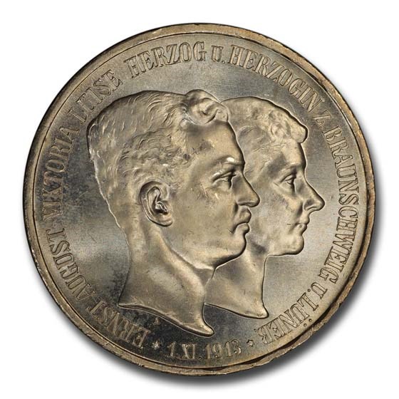 Buy 1915-A Germany Silver 3 Mark Brunswick-Wolfenbuttel MS-65 PCGS | APMEX