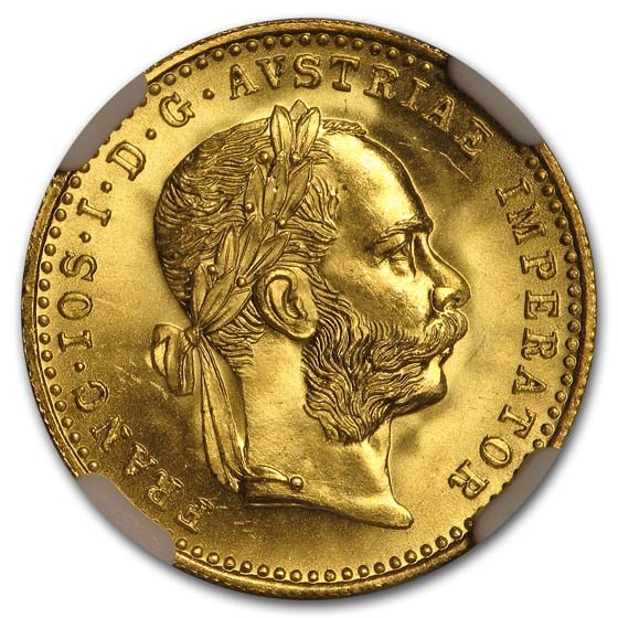 Buy 1915 Austria Gold Restrike 1 Ducat MS-68 NGC | APMEX