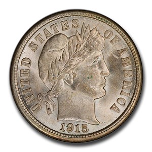 1915 Barber Dime MS-64 PCGS