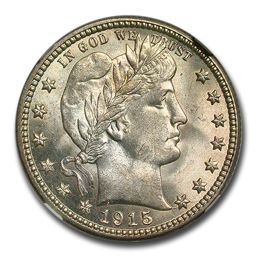 1915-D Barber Quarter MS-63 NGC