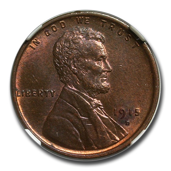 Buy 1915-D Lincoln Cent MS-63 NGC (Red/Brown) | APMEX
