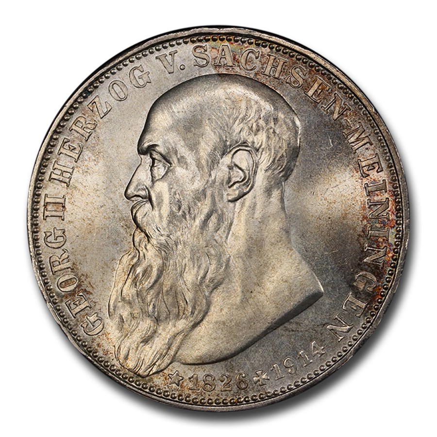 Buy 1915 Germany Silver 3 Mark Bernhard III MS-66 PCGS | APMEX