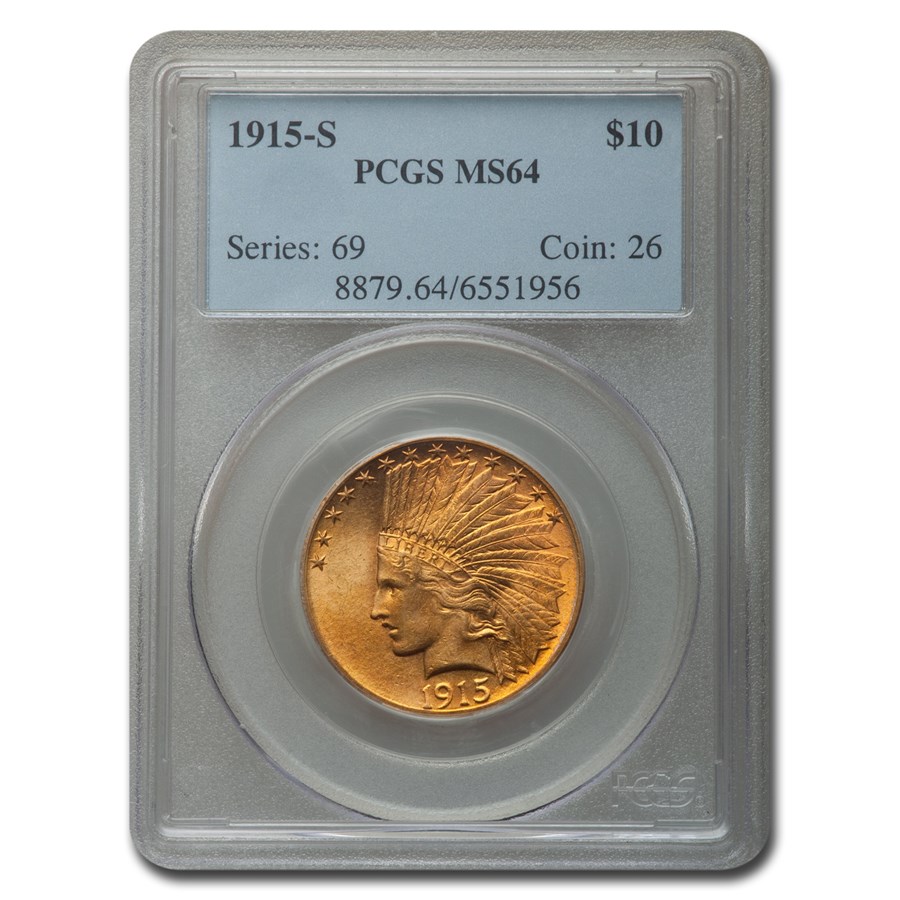 Buy 1915-S $10 Indian Gold Eagle MS-64 PCGS | APMEX