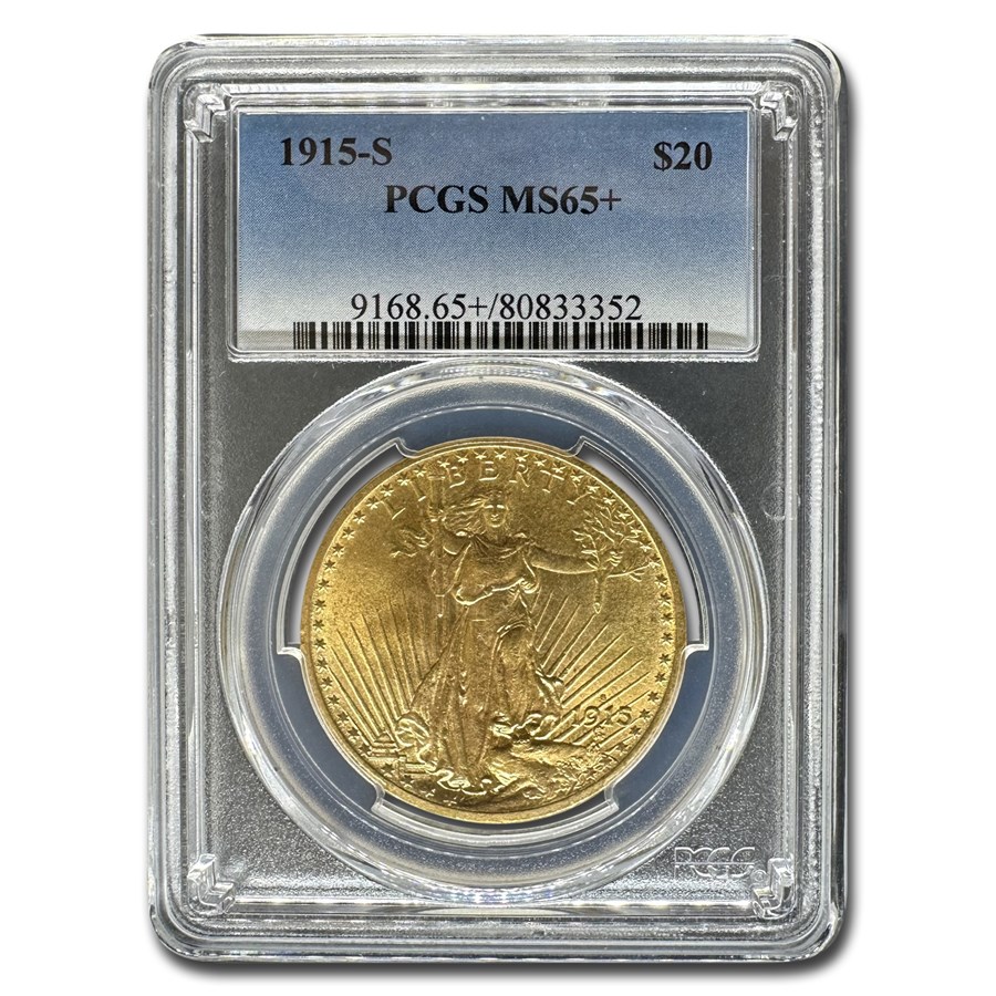Buy 1915-S $20 St Gaudens Gold Double Eagle MS-65+ PCGS | APMEX