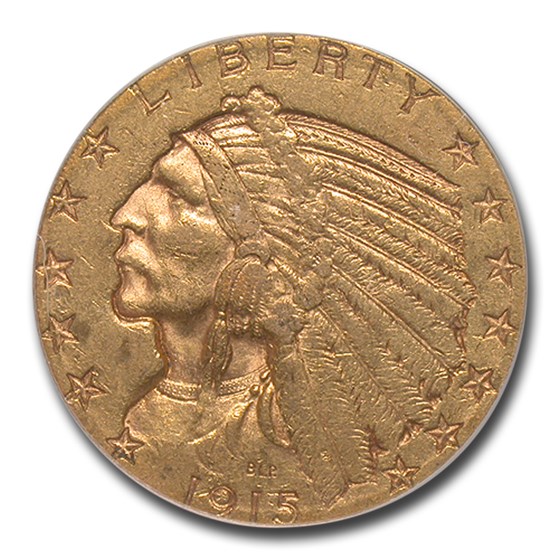 Buy 1915-S $5 Indian Gold Half Eagle AU-55 PCGS | APMEX