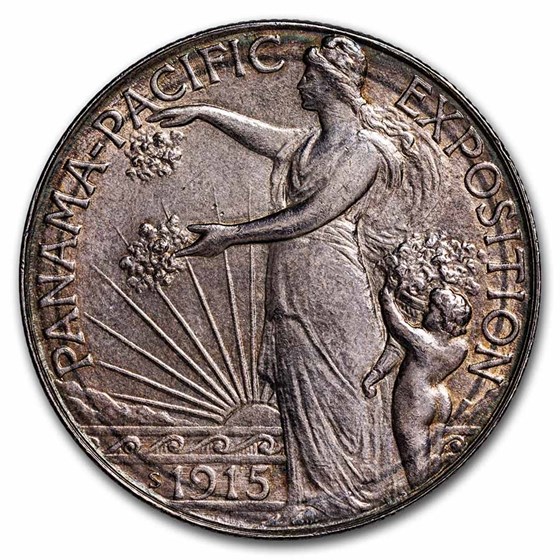 Buy 1915-S Panama-Pacific Expo Half Dollar BU Details | APMEX