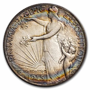 Buy 1915-S/S Panama-Pacific Expo Half Dollar BU Details (FS-502) | APMEX