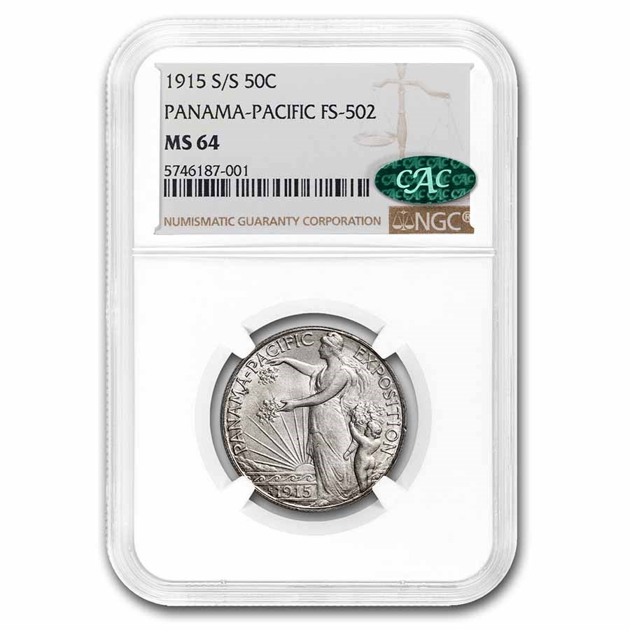 Buy 1915-S/S Panama Pacific Half Dollar MS-64 NGC CAC (FS-502) | APMEX