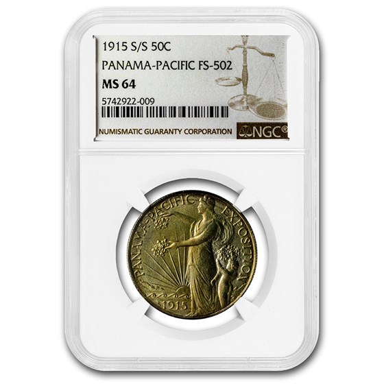 Buy 1915-S/S Panama Pacific Half Dollar MS-64 NGC (FS-502) | APMEX