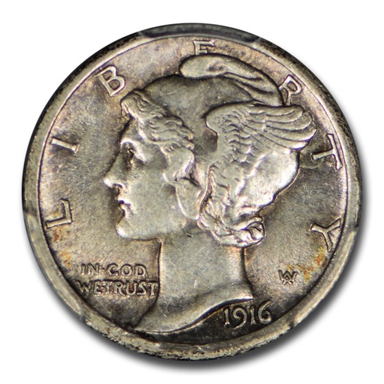 Buy 1916-D Mercury Dime AU-55 PCGS | APMEX